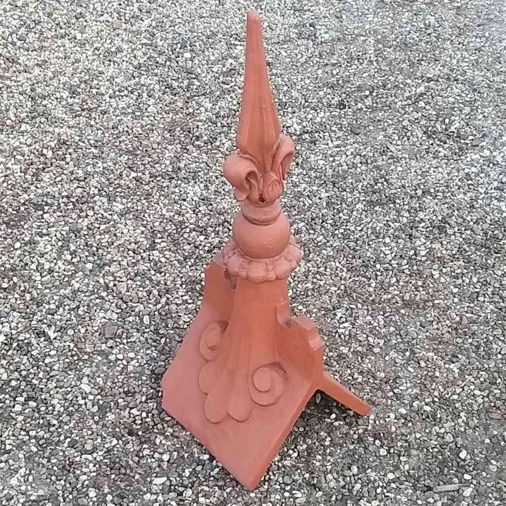 Castle scrolled spire ridge finial