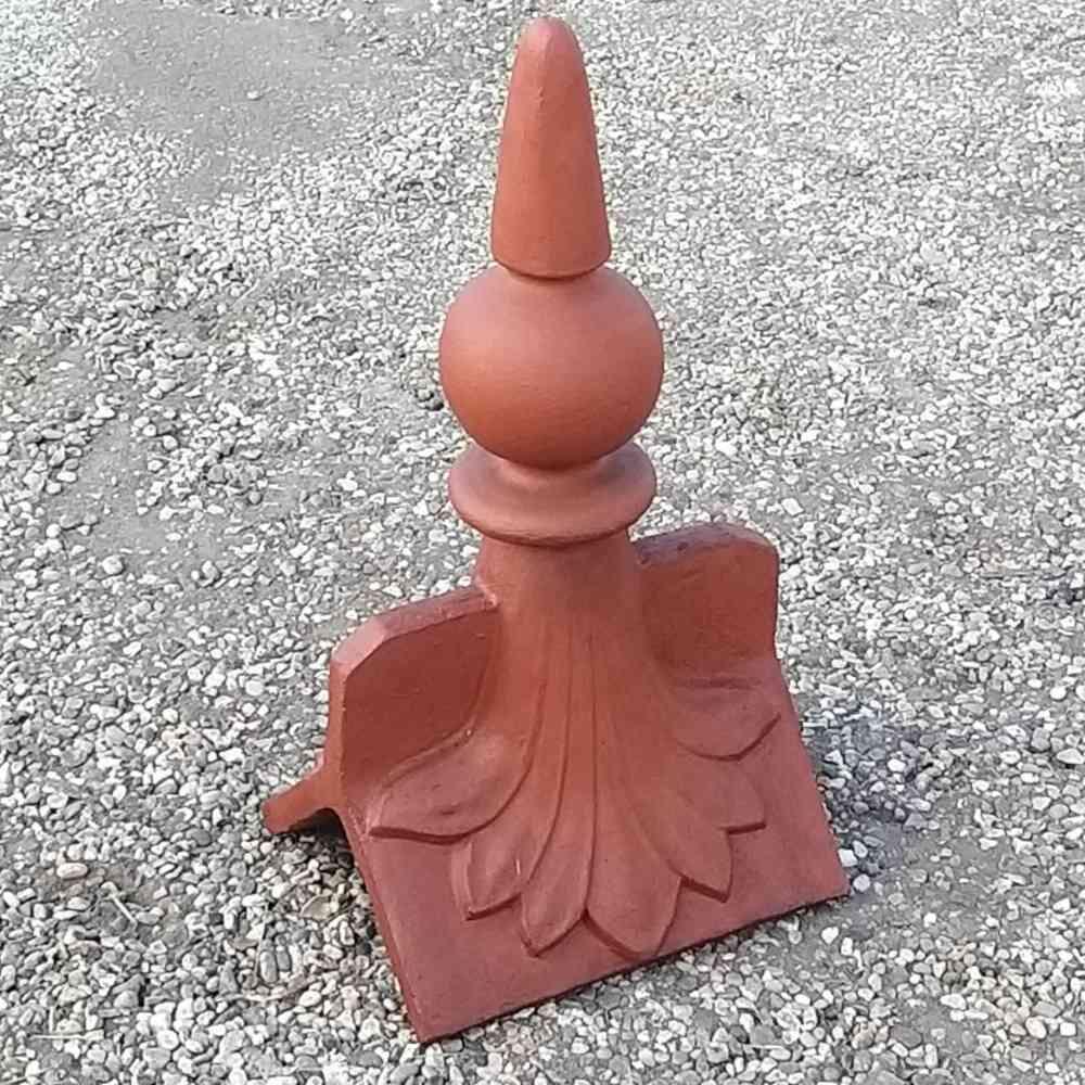 Seven leaf spike ball ridge finial