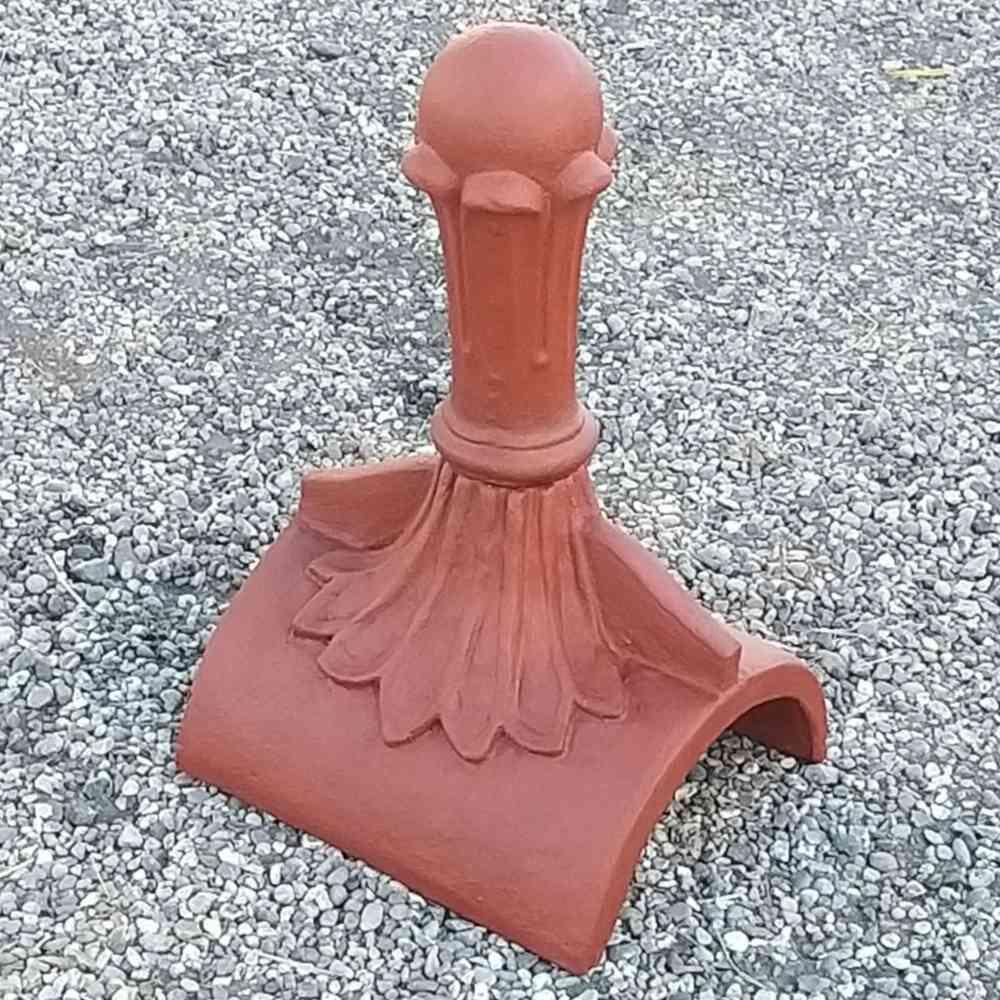 Half round 6 leaf ball roof finial