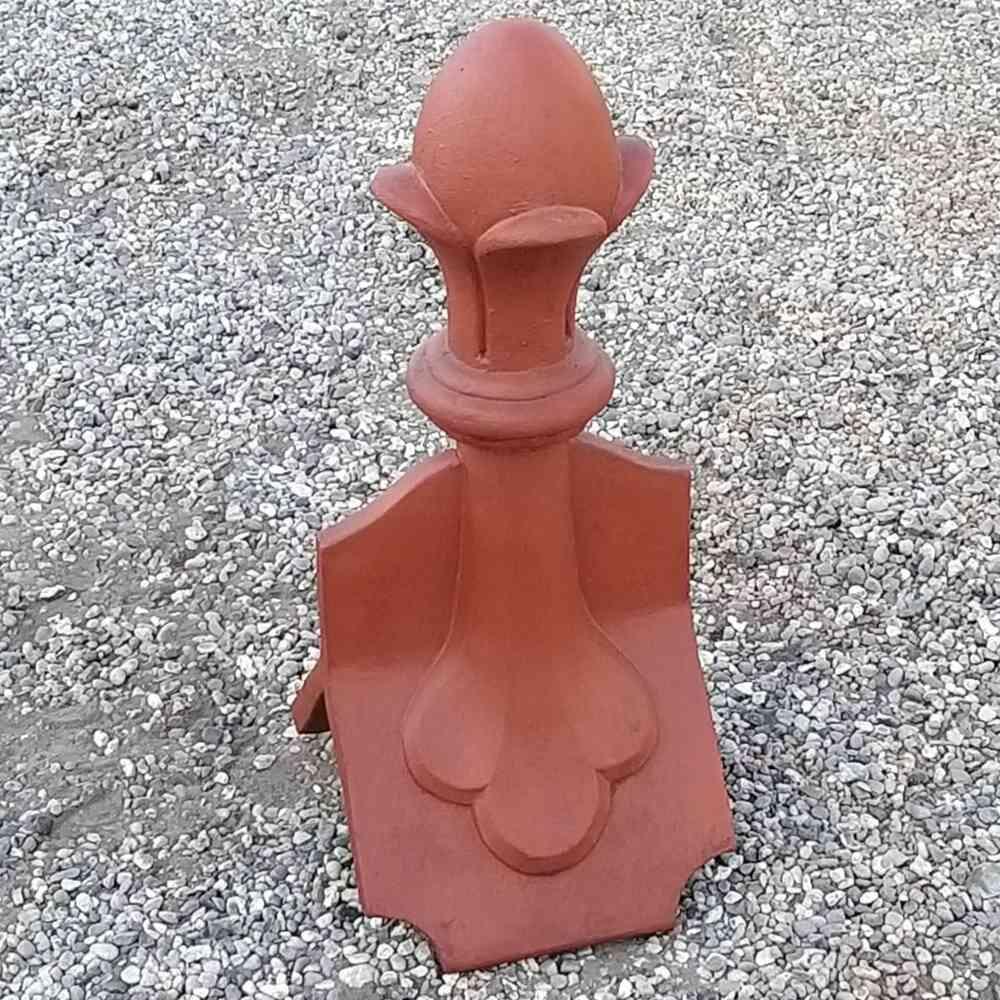 Gable end angled large 4 leaf roof finial