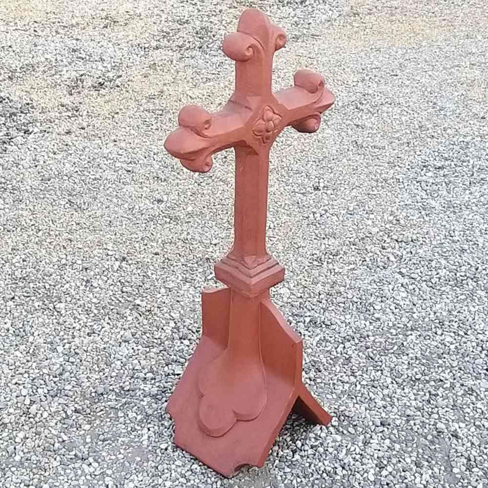 Gable end angled tudor cross roof finial