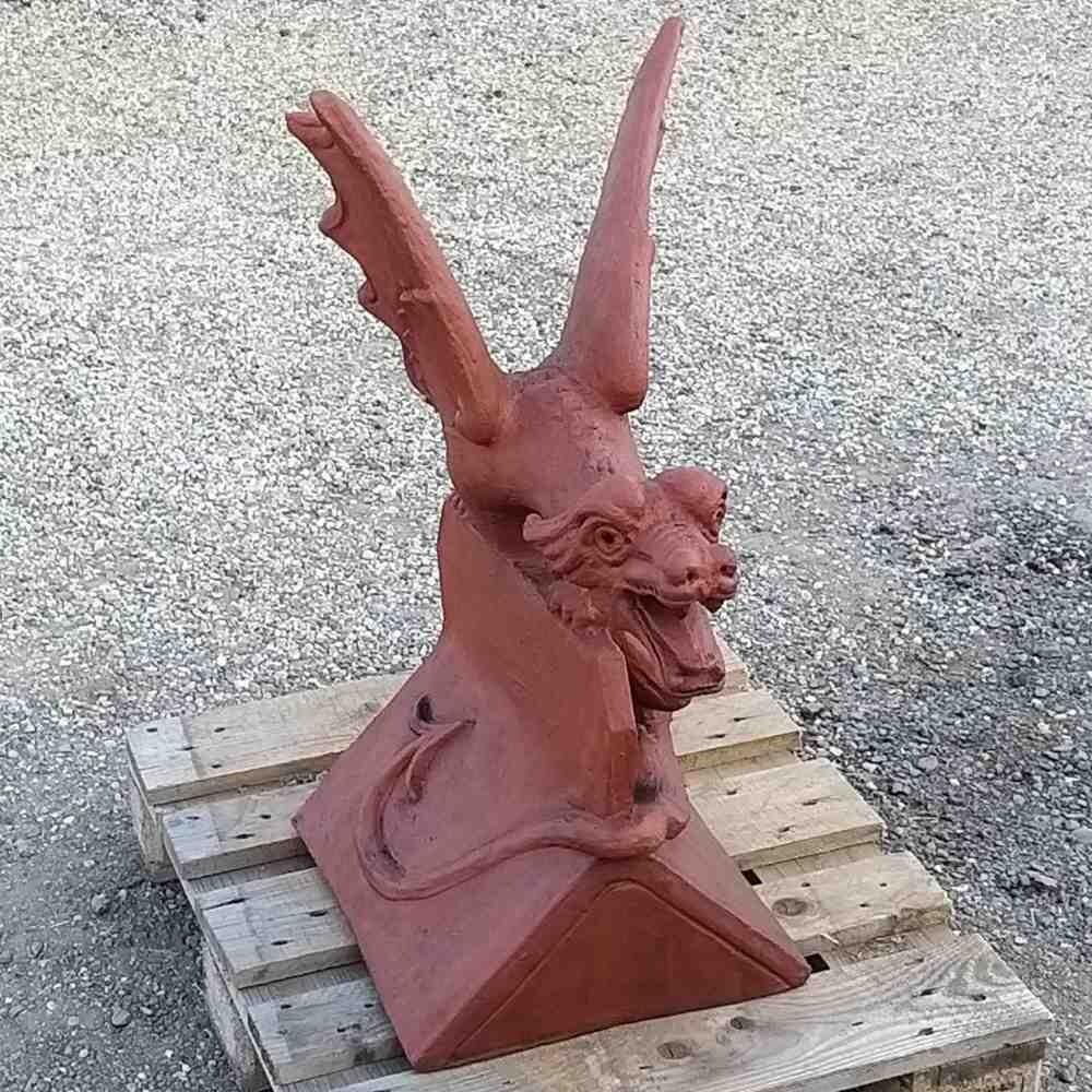 Roof wyvern gate pier