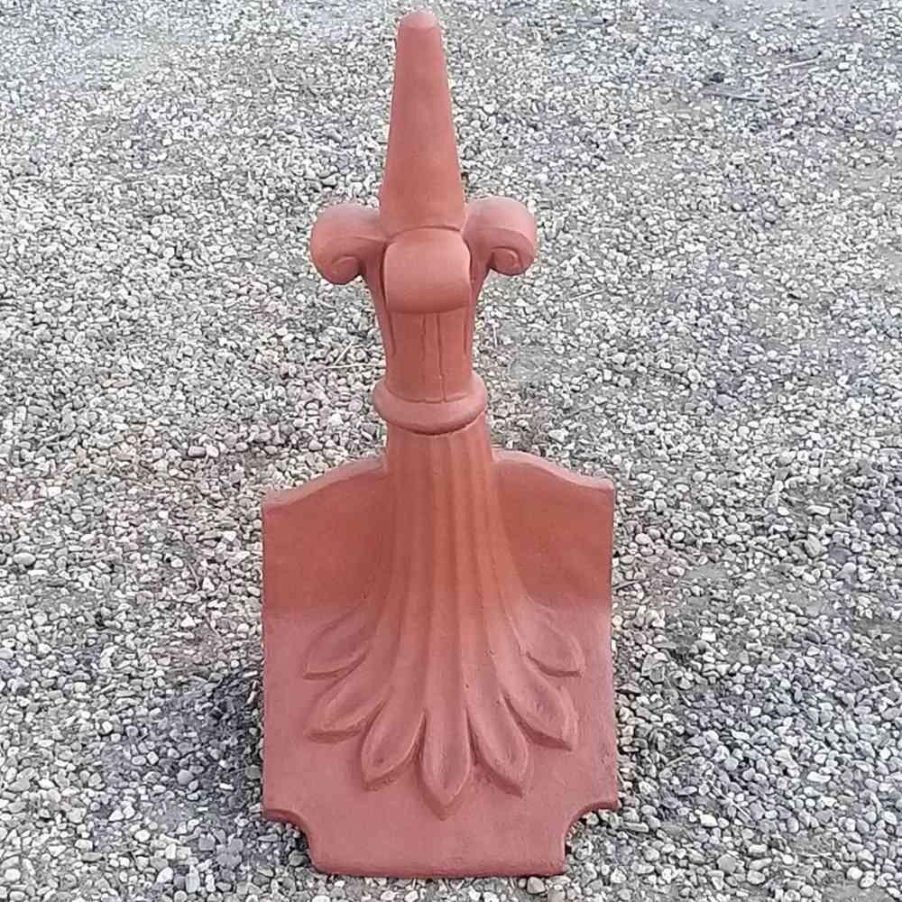 Column fleur de lis ridge finial