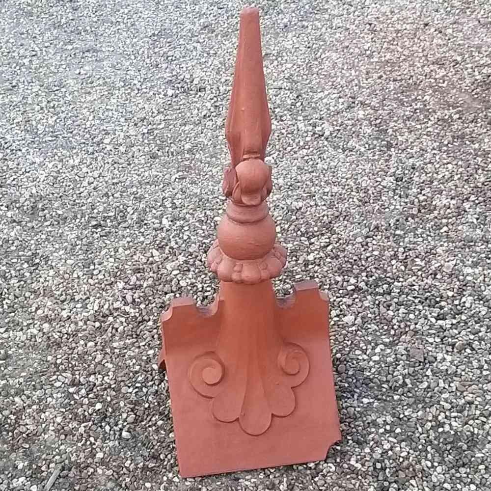 Castle scrolled spire ridge finial