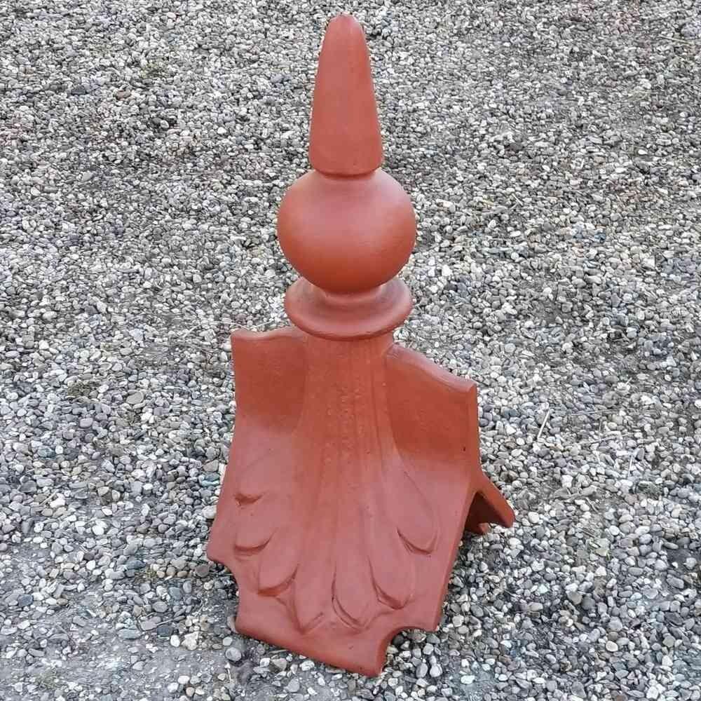 Column spike ball roof finial