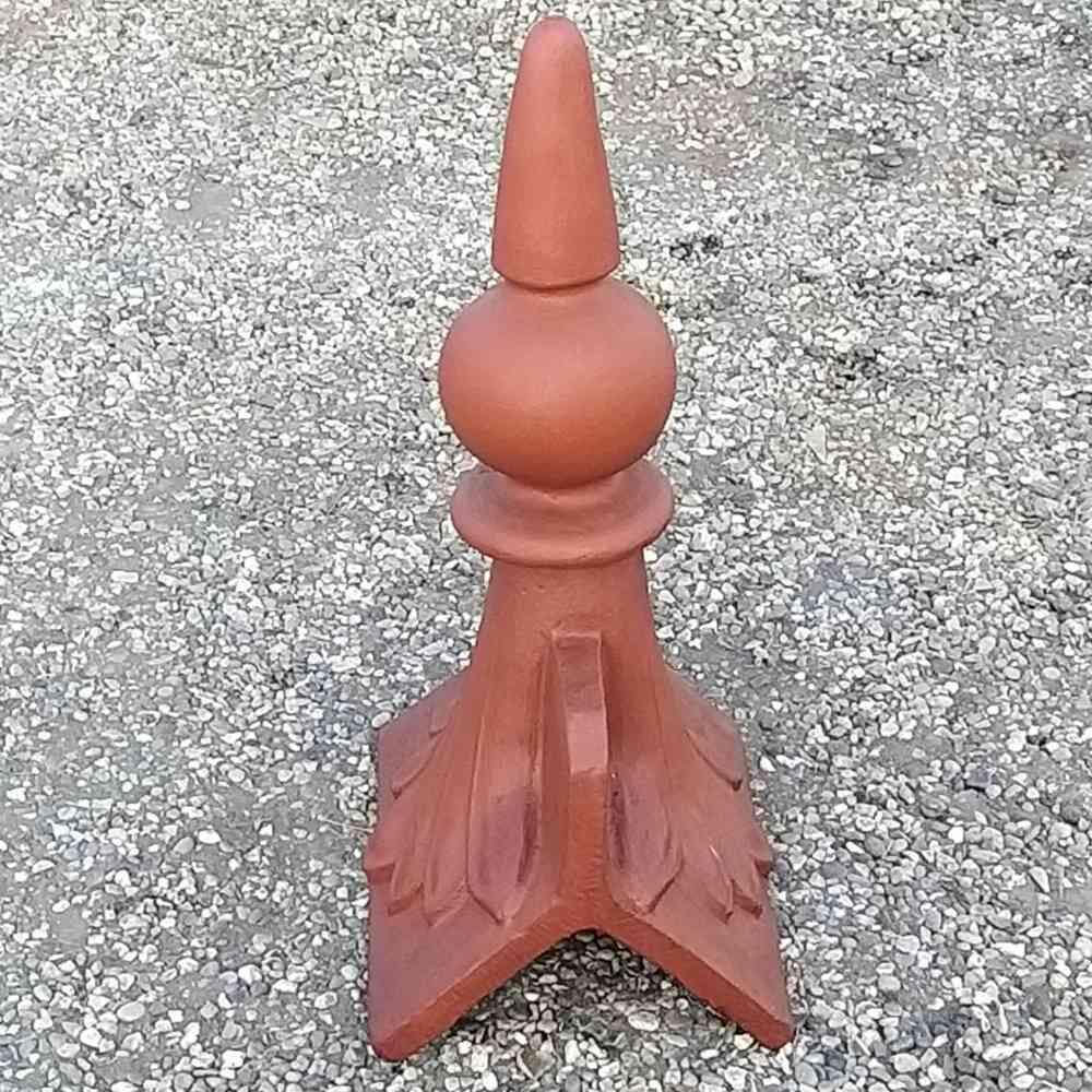 Seven leaf spike ball ridge finial