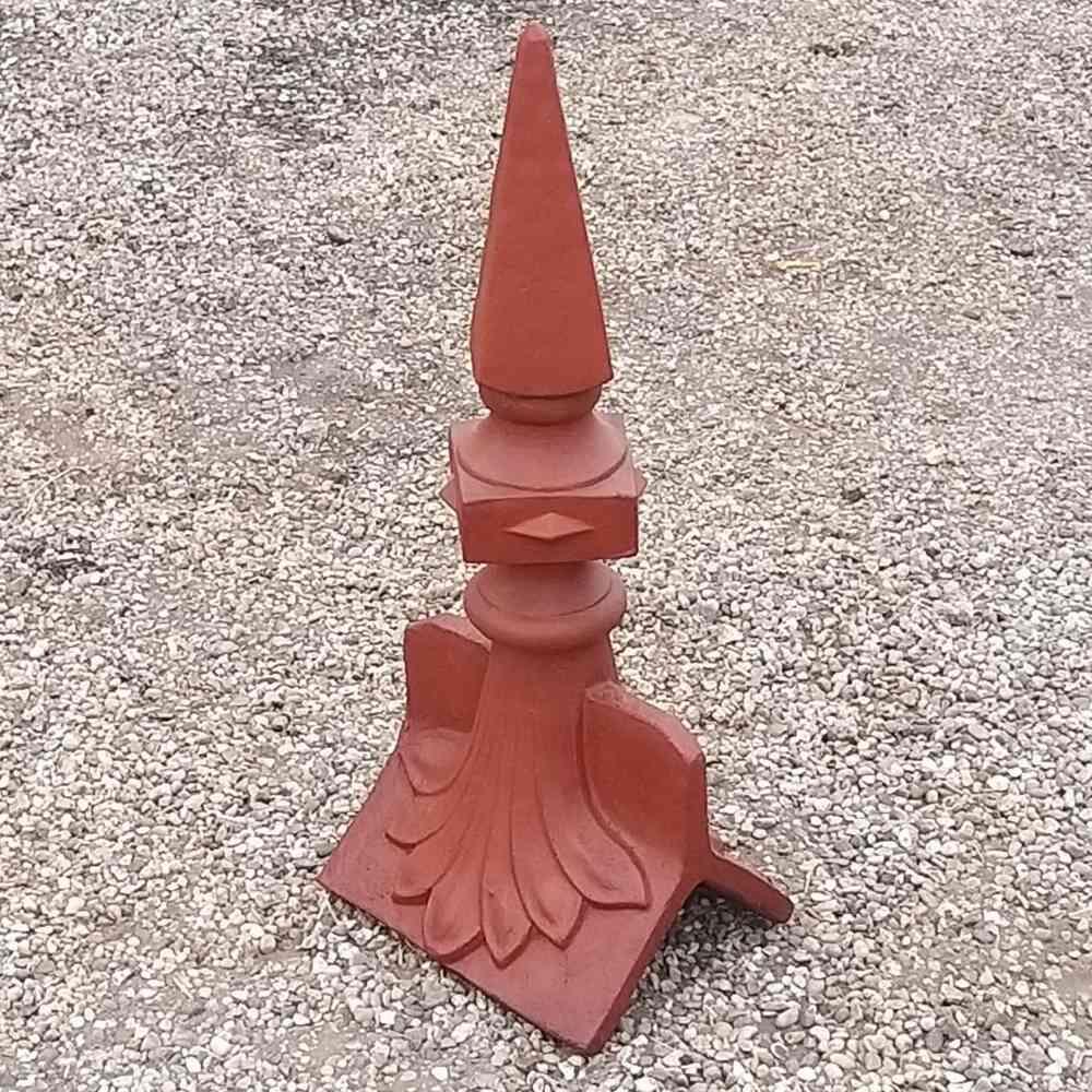 Seven leaf square spire ridge finial