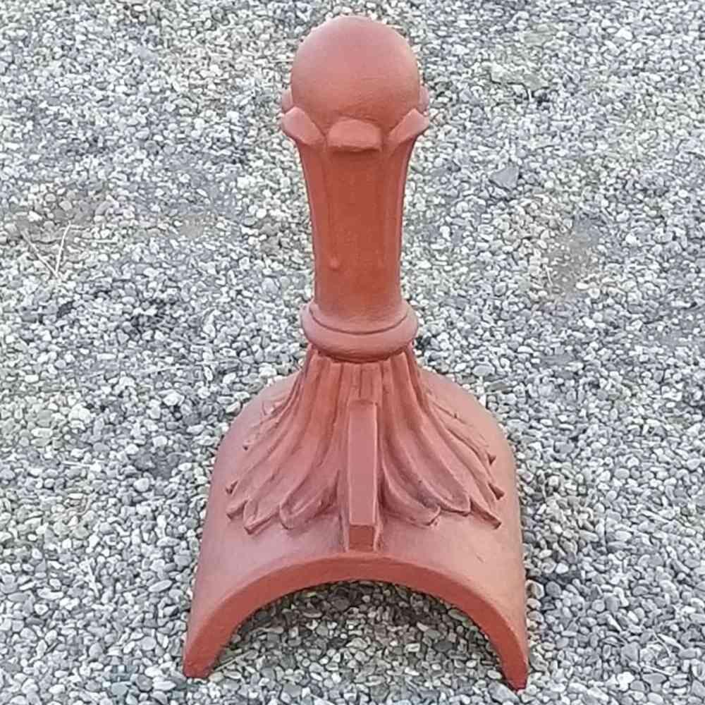 Half round 6 leaf ball roof finial