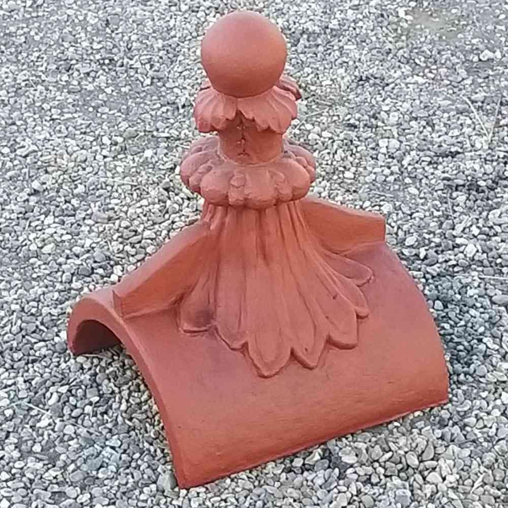 Half round small fleur ball roof finial