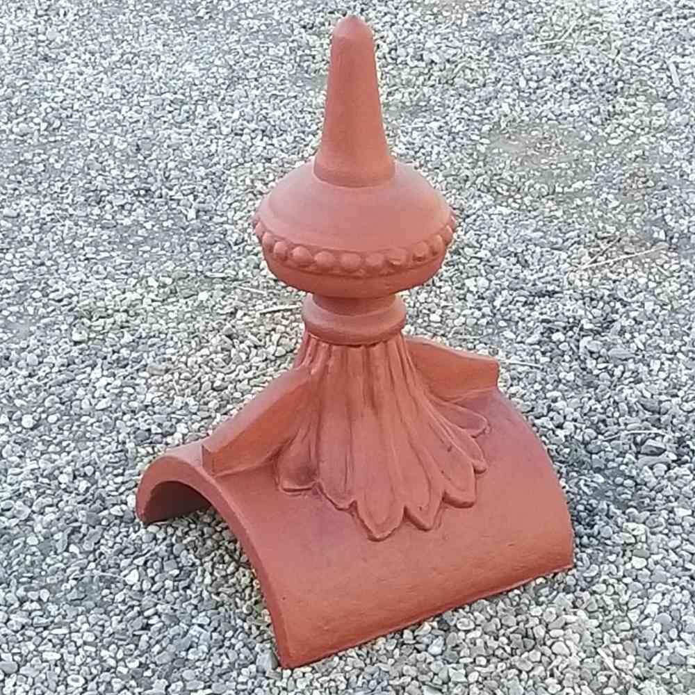 Half round topper roof finial