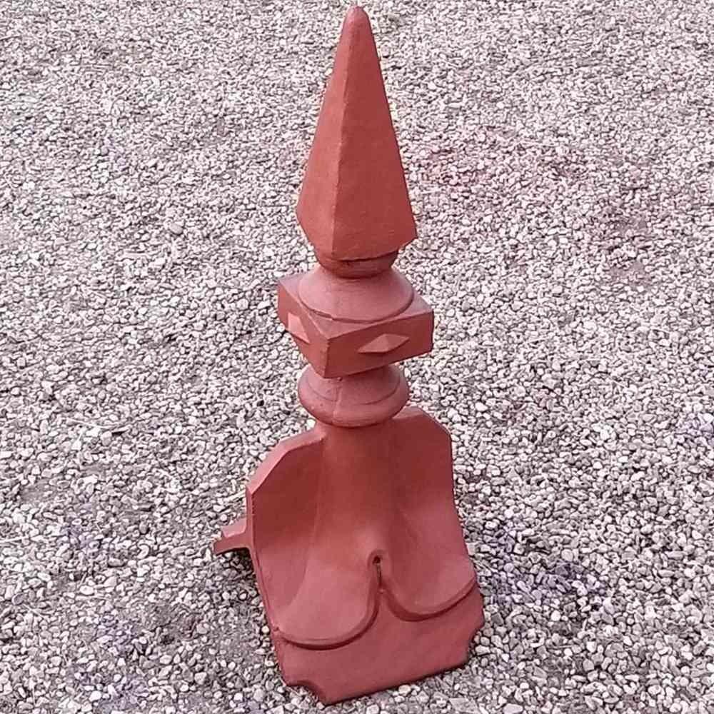 Gable end square spire roof finial