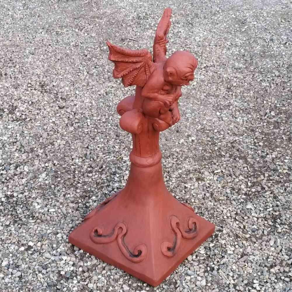 Gargoyle spire roof finial
