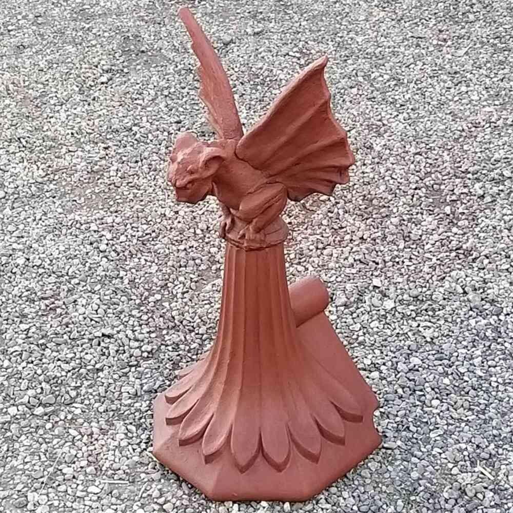 Winged gargoyle multi sided roof finial