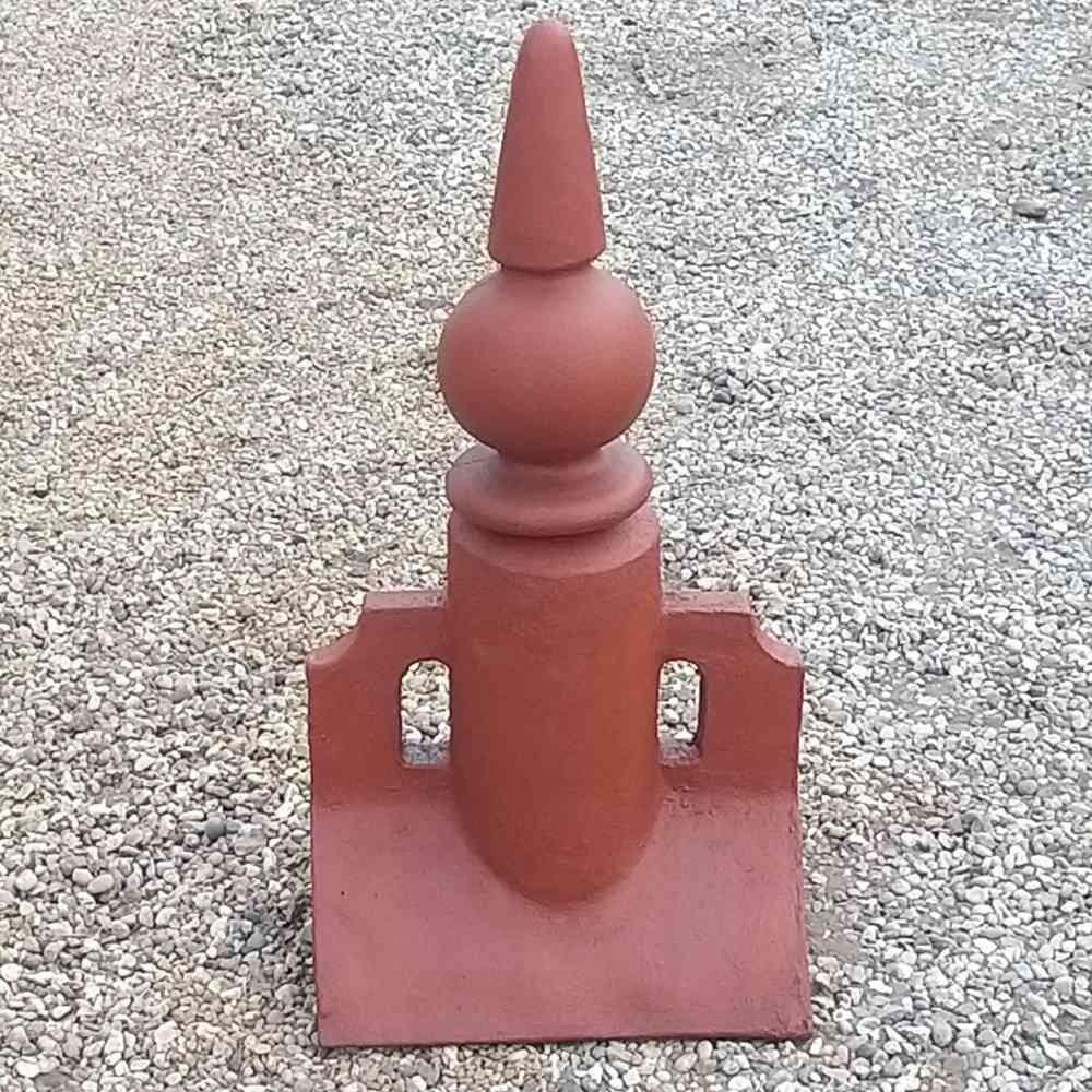 Double arch spike ball roof finial