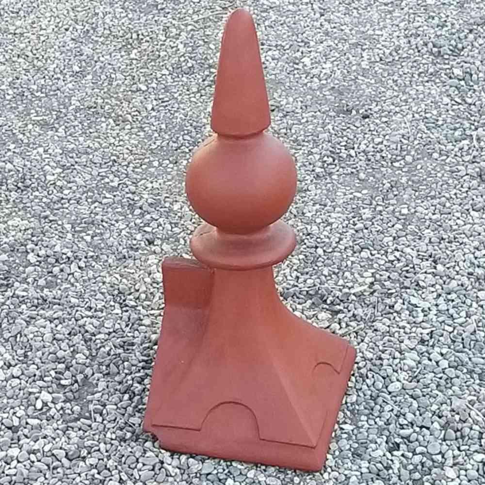 RD omega block end spike ball finial