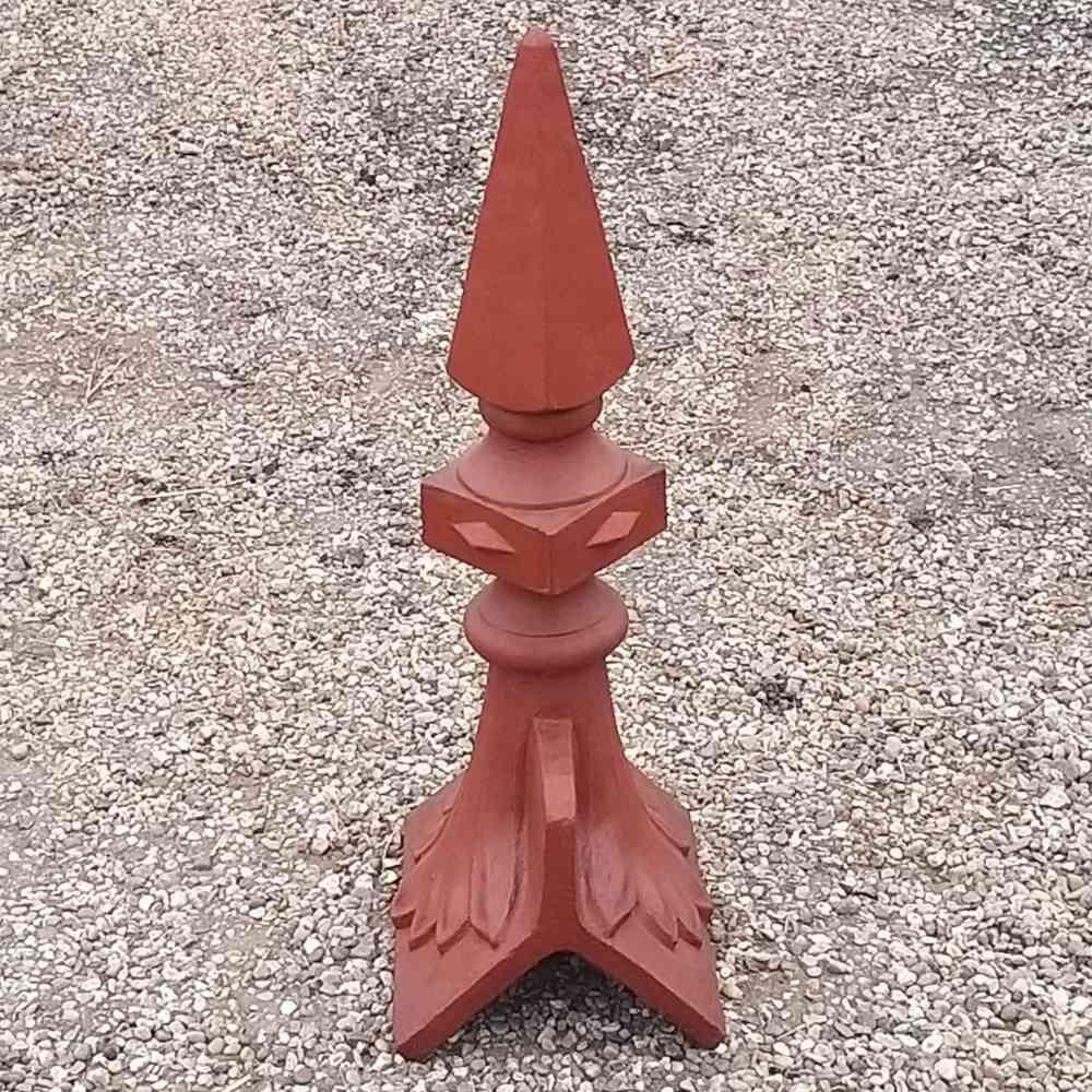 Seven leaf square spire ridge finial