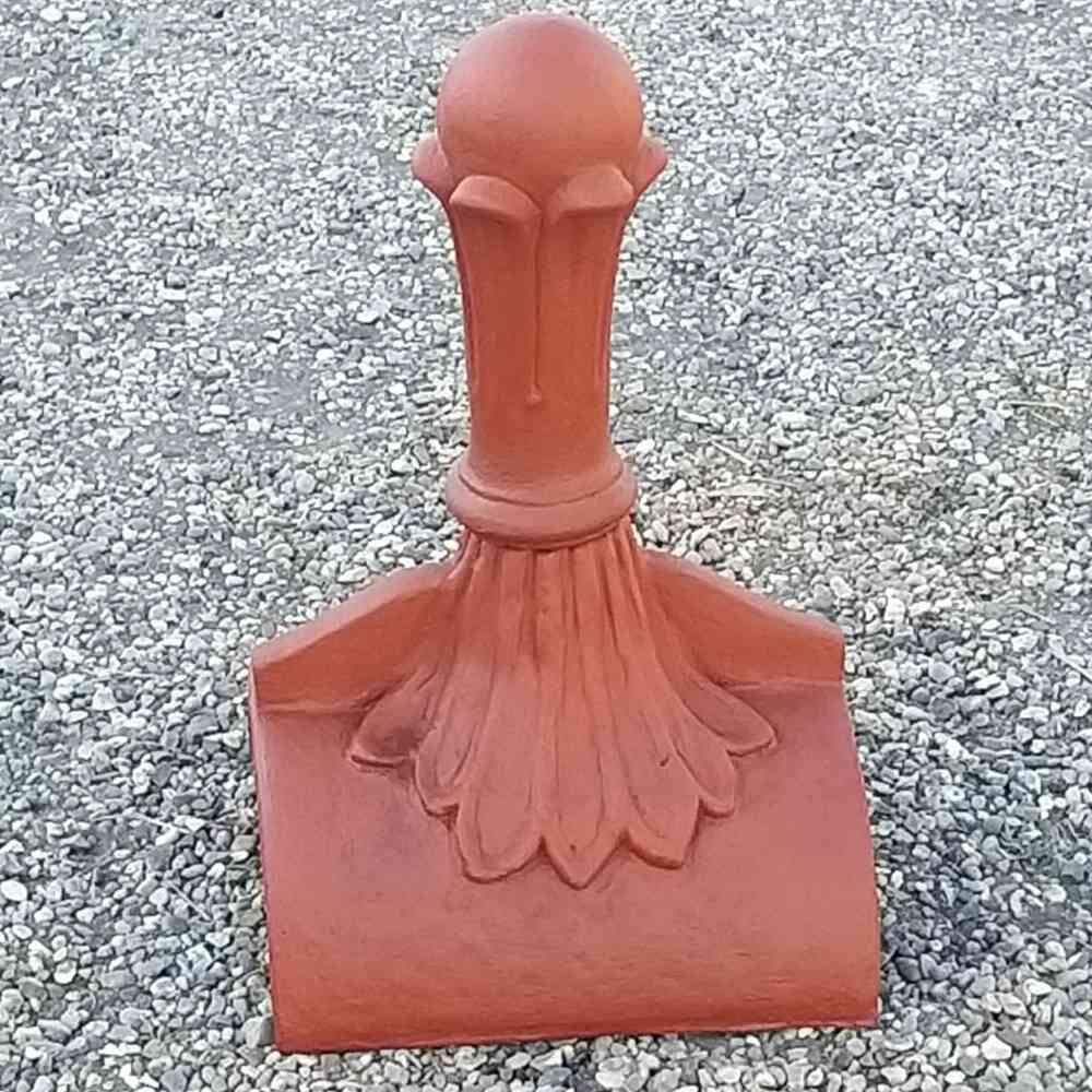 Half round 6 leaf ball roof finial