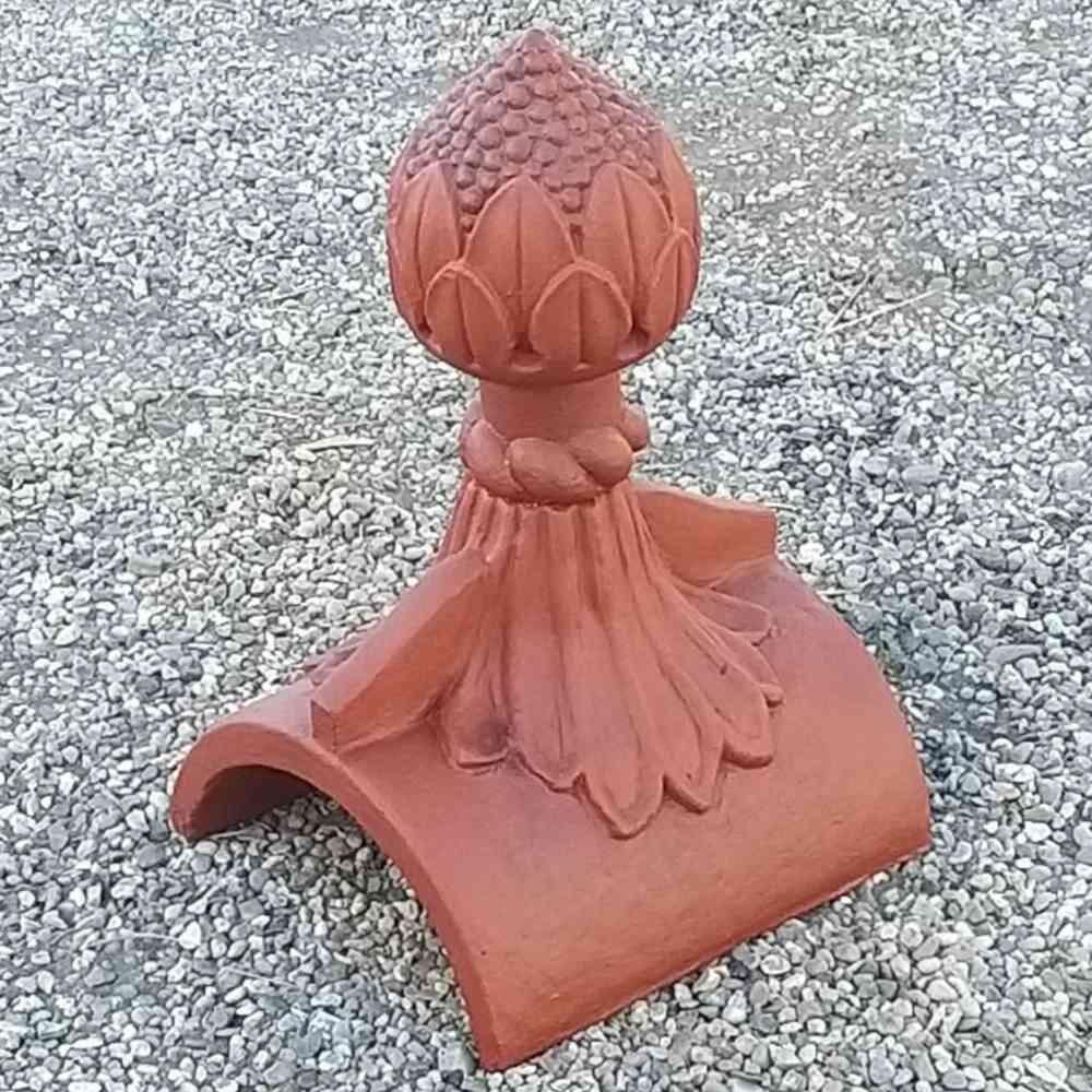 Half round grape roof finial