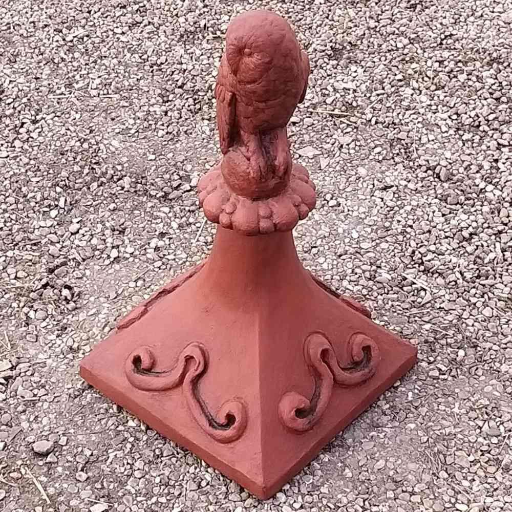Square small owl finial