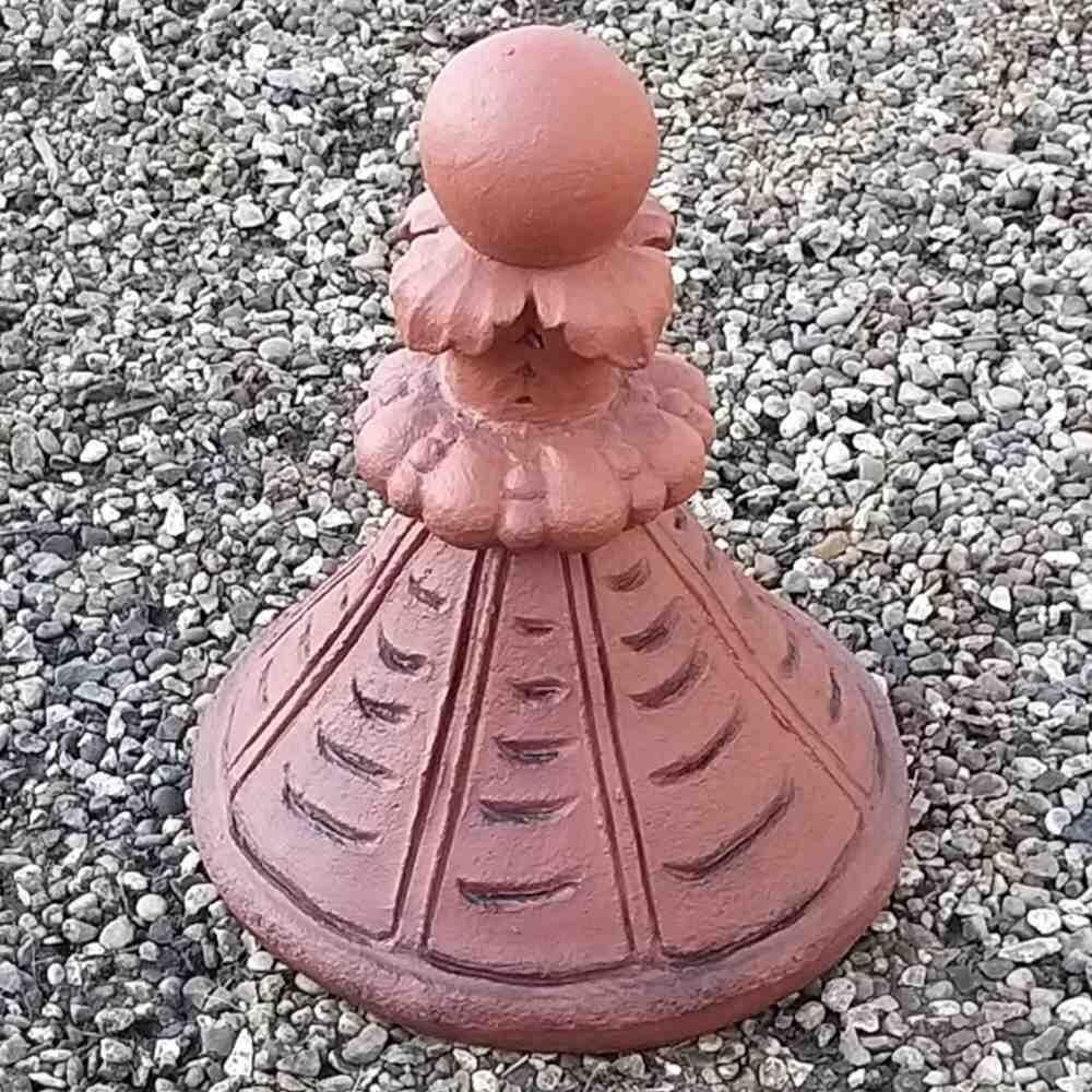 Round small fleur ball roof finial