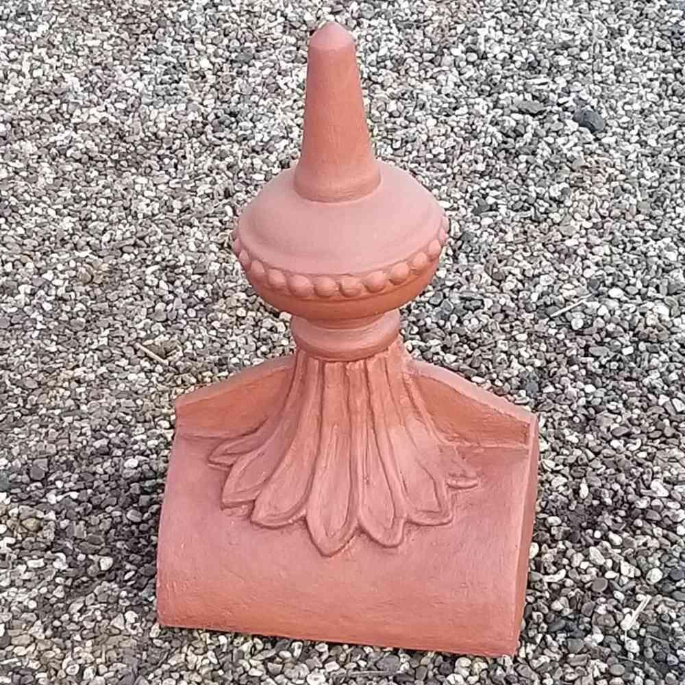 Half round capped topper roof finial