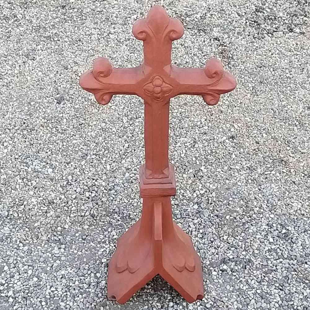 Gable end angled tudor cross finial