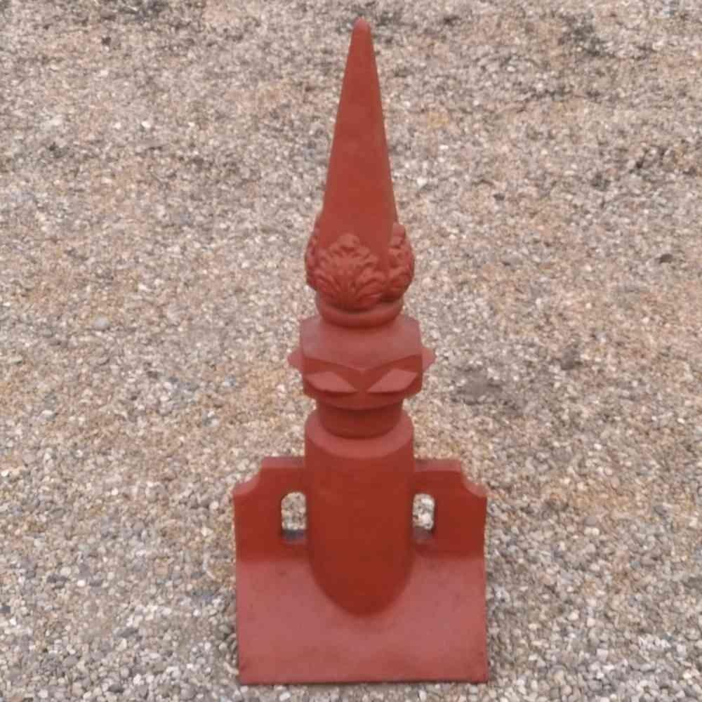 Double arch hex spire finial