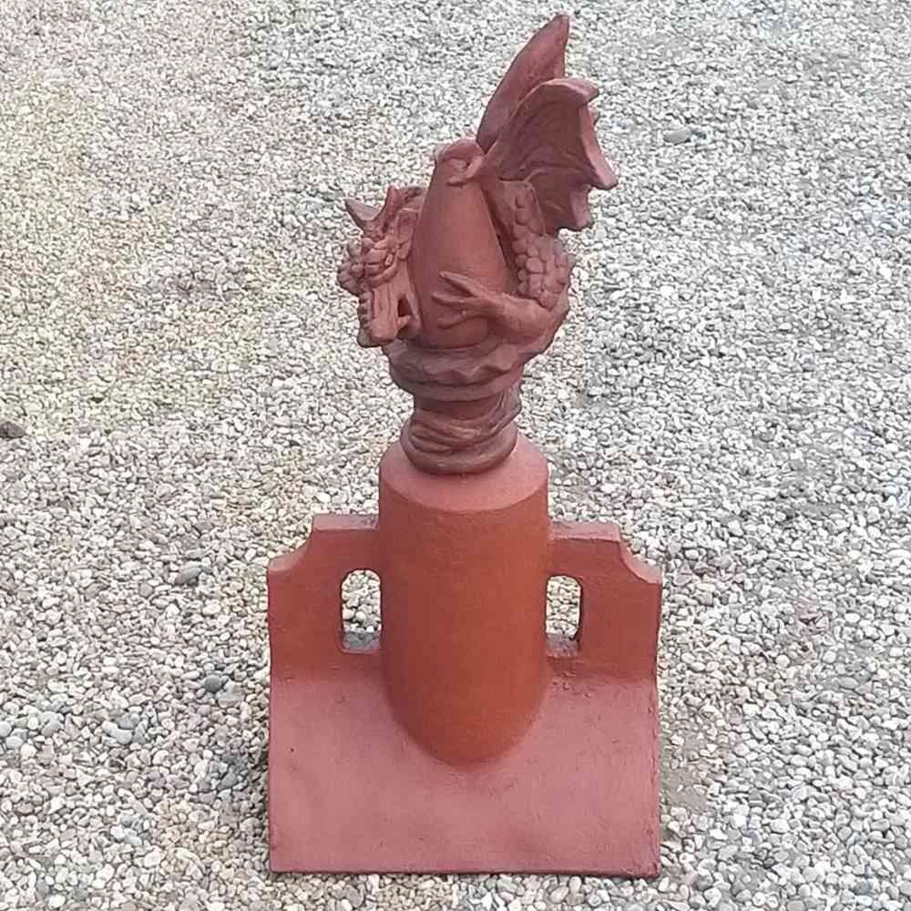 Double arch sabre dragon ridge finial