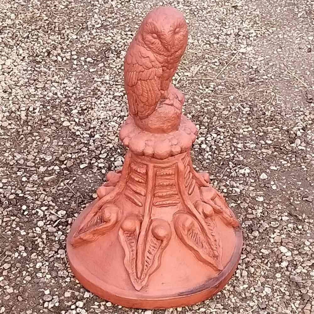 Large round small owl roof finial
