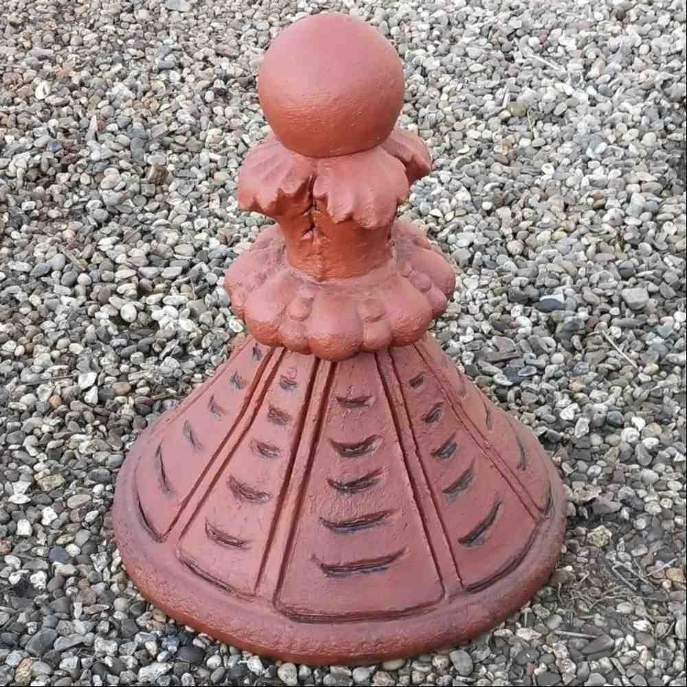 Round small fleur ball roof finial