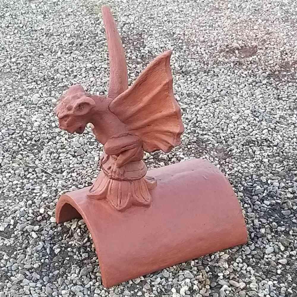 Half round winged gargoyle roof finial (IN STOCK)