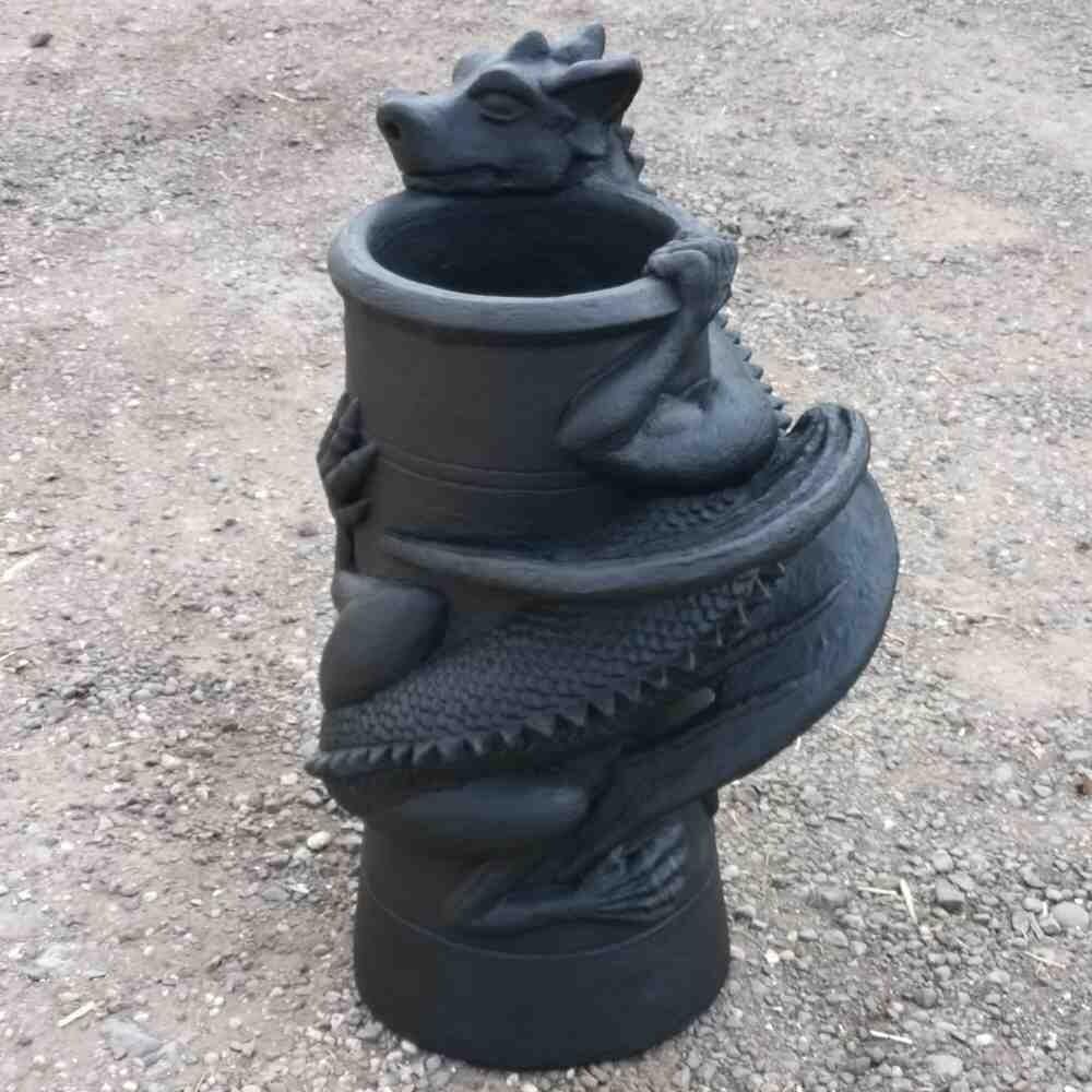 Chimney pot dragon anthracite
