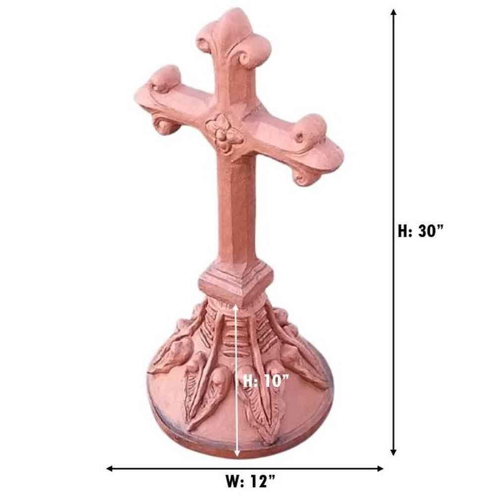 Large round tudor cross roof finial