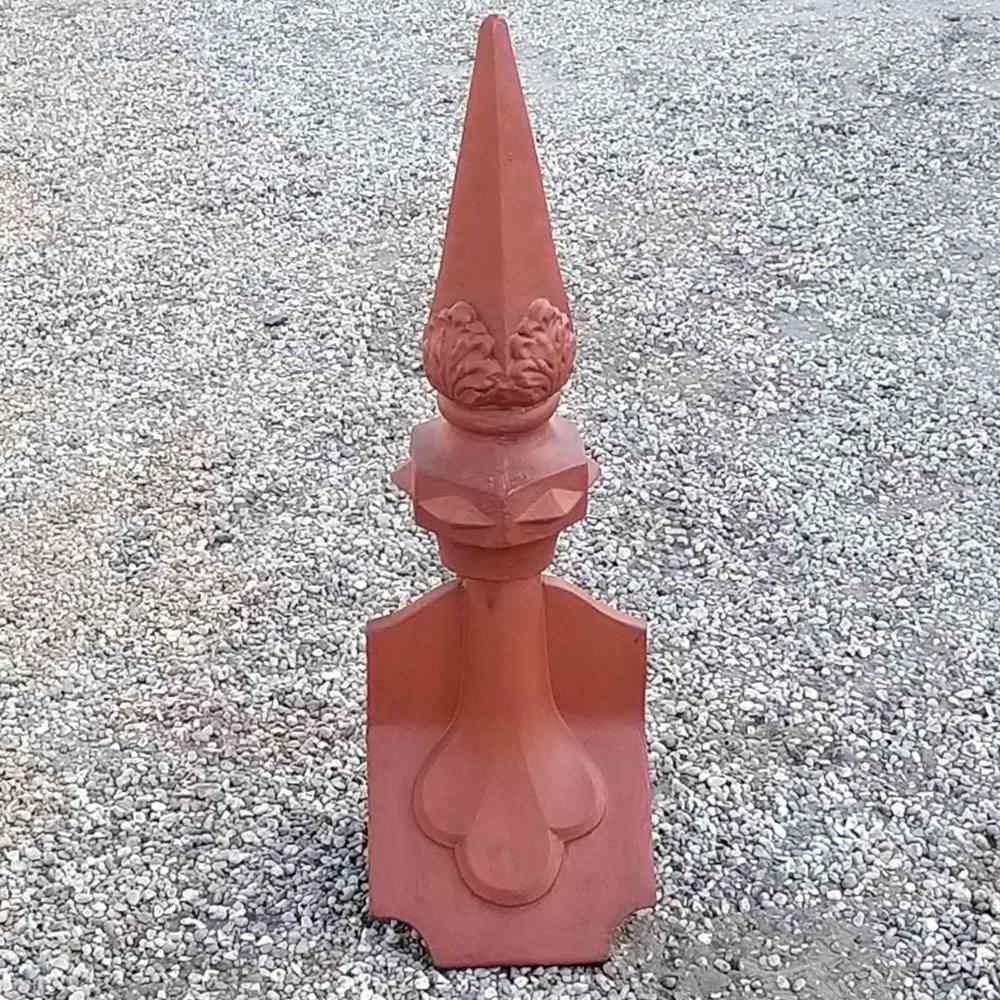 Gable end angled hex spire finial