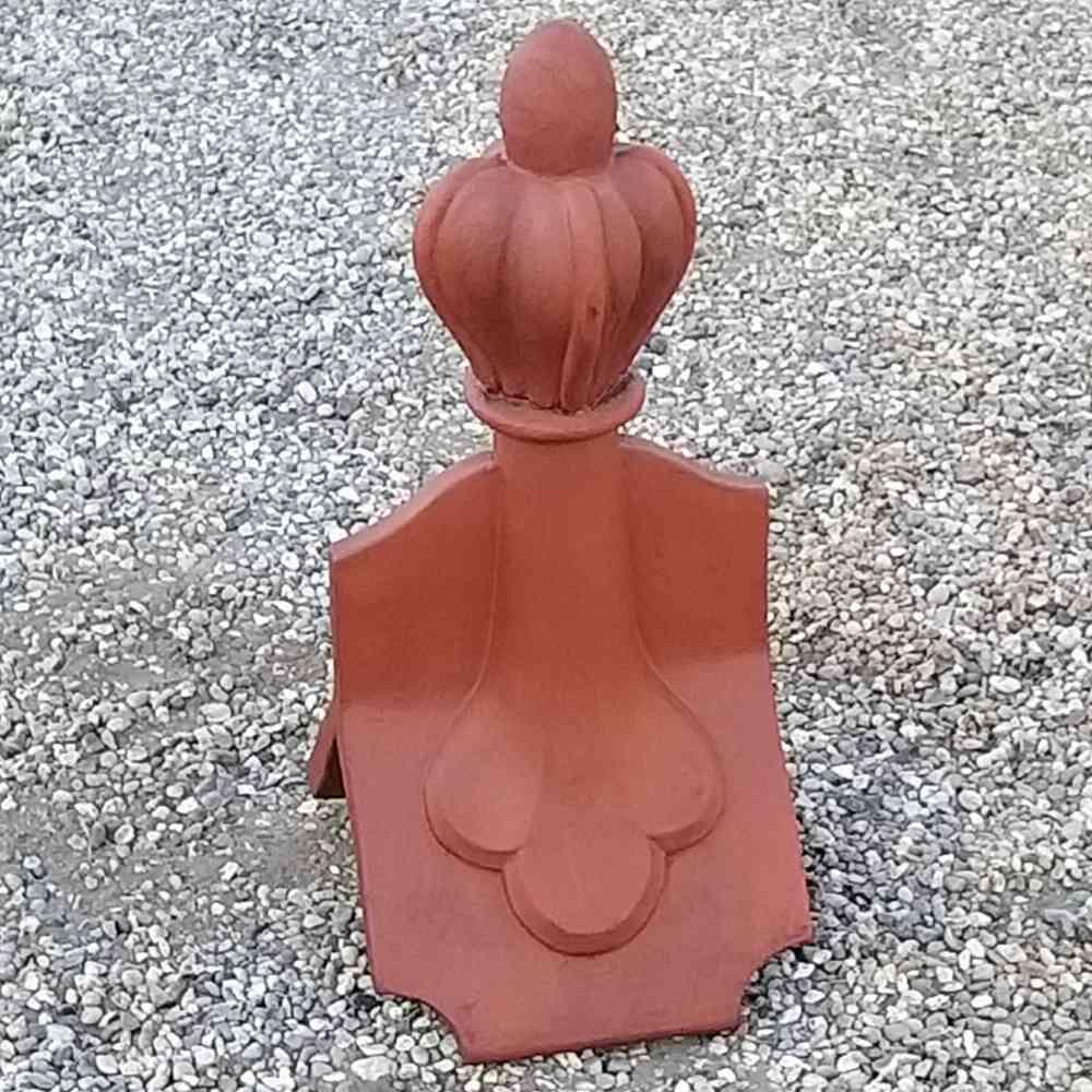Gable end angled coronation crest roof finial
