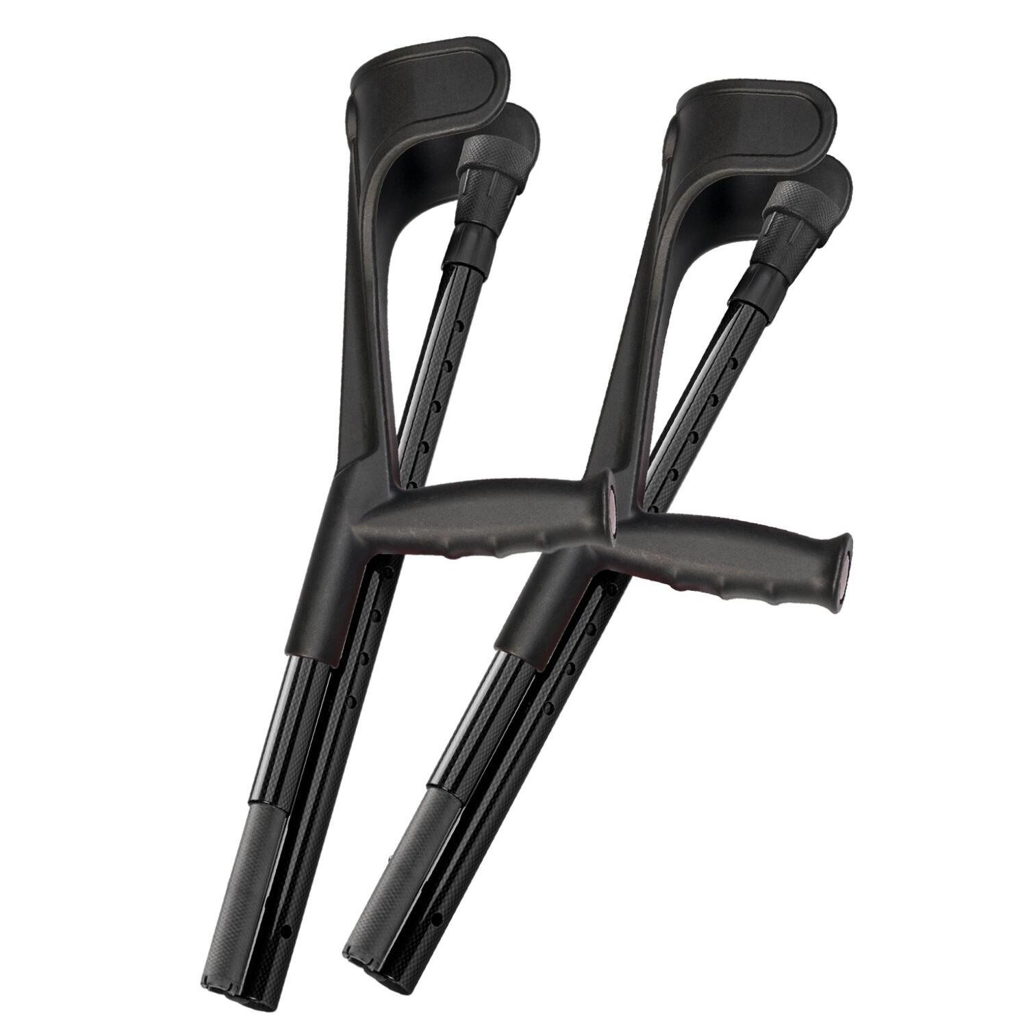 Ossenberg Premium Carbon Fibre Folding Soft Grip Crutches | VAT ...
