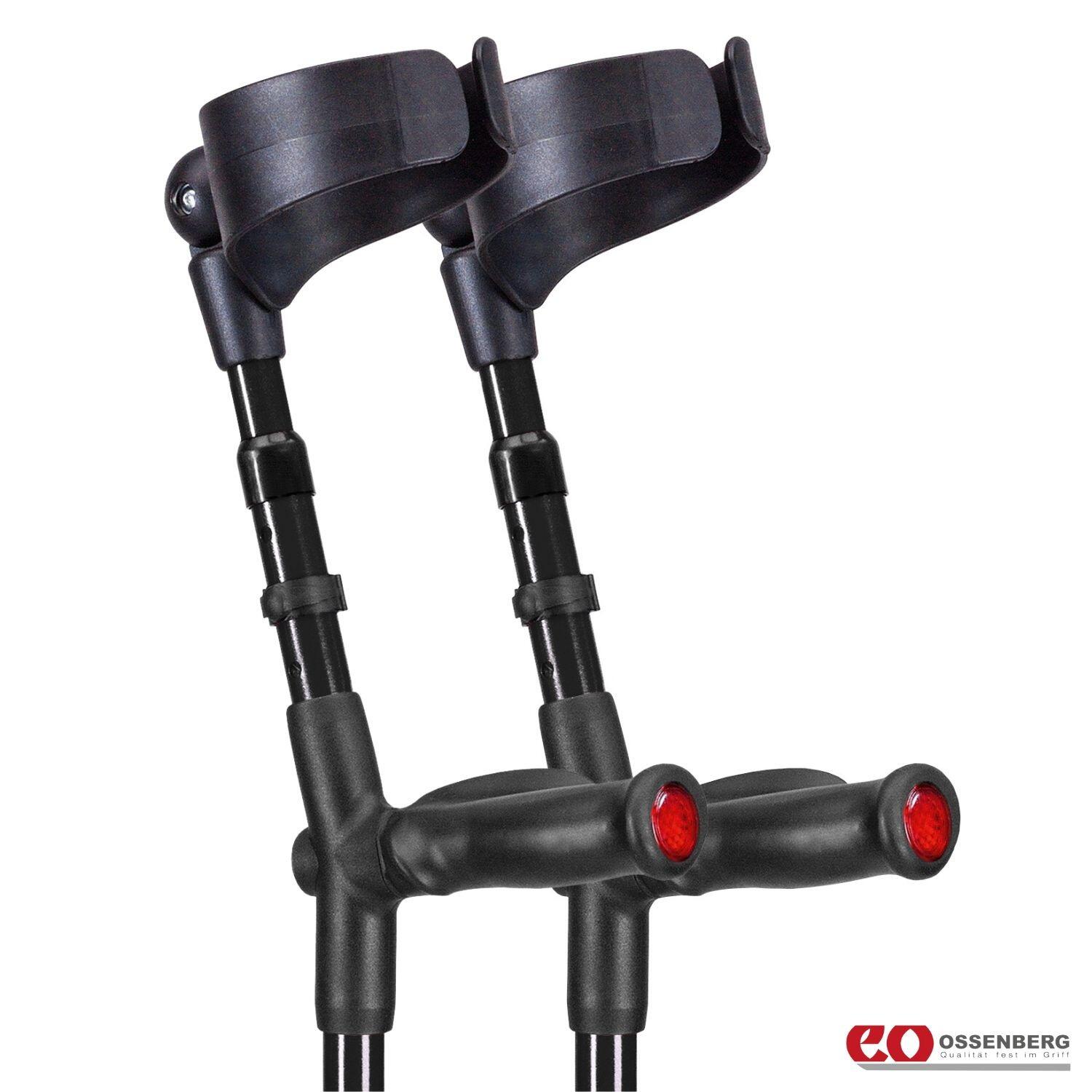 Ossenberg BIG XL Comfort Grip Closed Cuff Double Adjustable Crutches ...