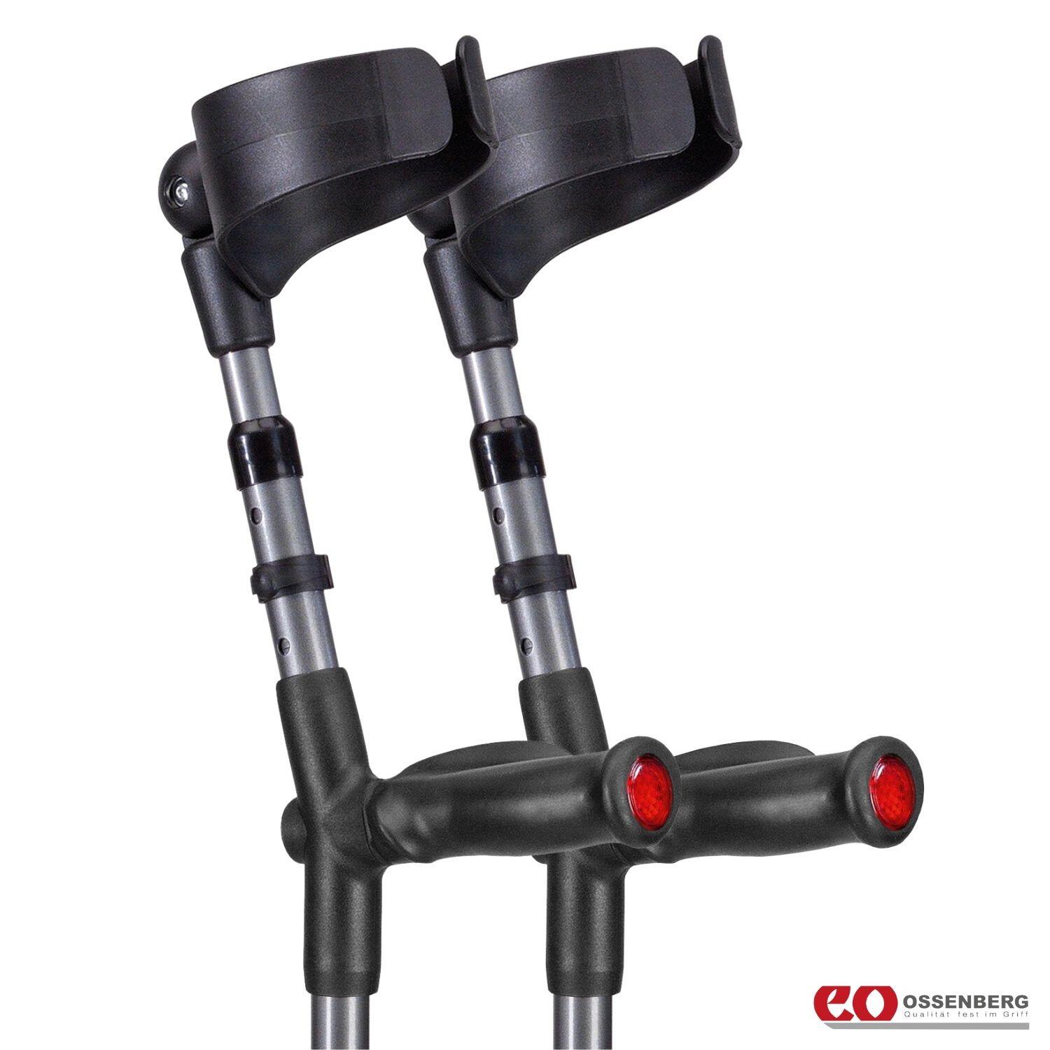 Ossenberg BIG XL Comfort Grip Closed Cuff Double Adjustable Crutches ...