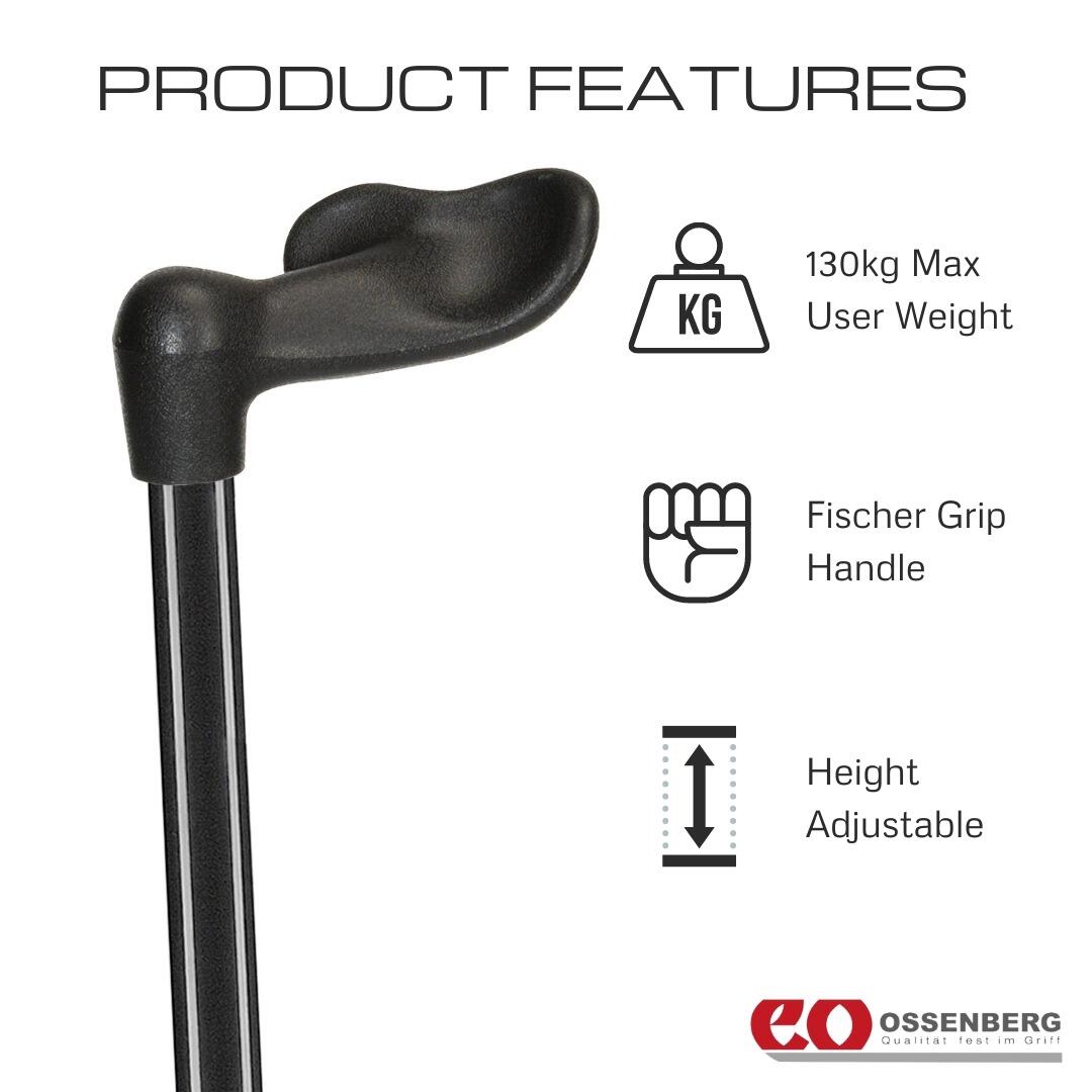 Ossenberg Comfort Fischer Handle Walking Sticks | VAT Eligible ...