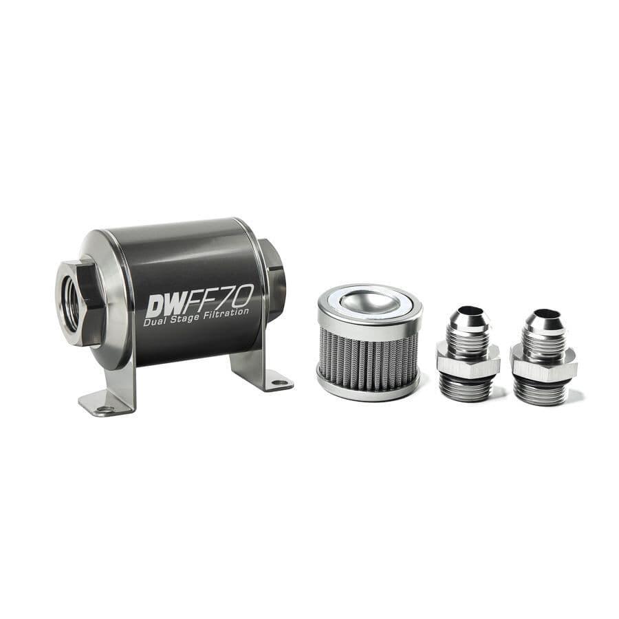 In-line fuel filter element and housing kit stainless steel 100 micron ...
