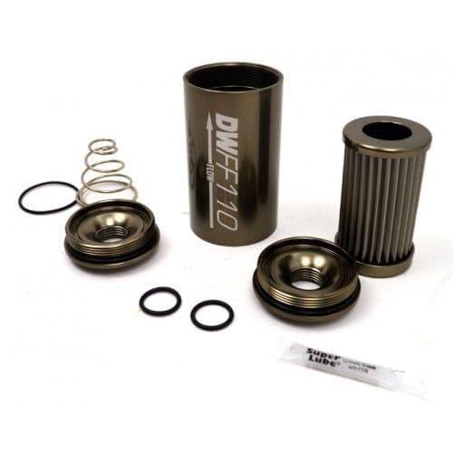 DW In-line fuel filter element & housing kit SS 10Micron