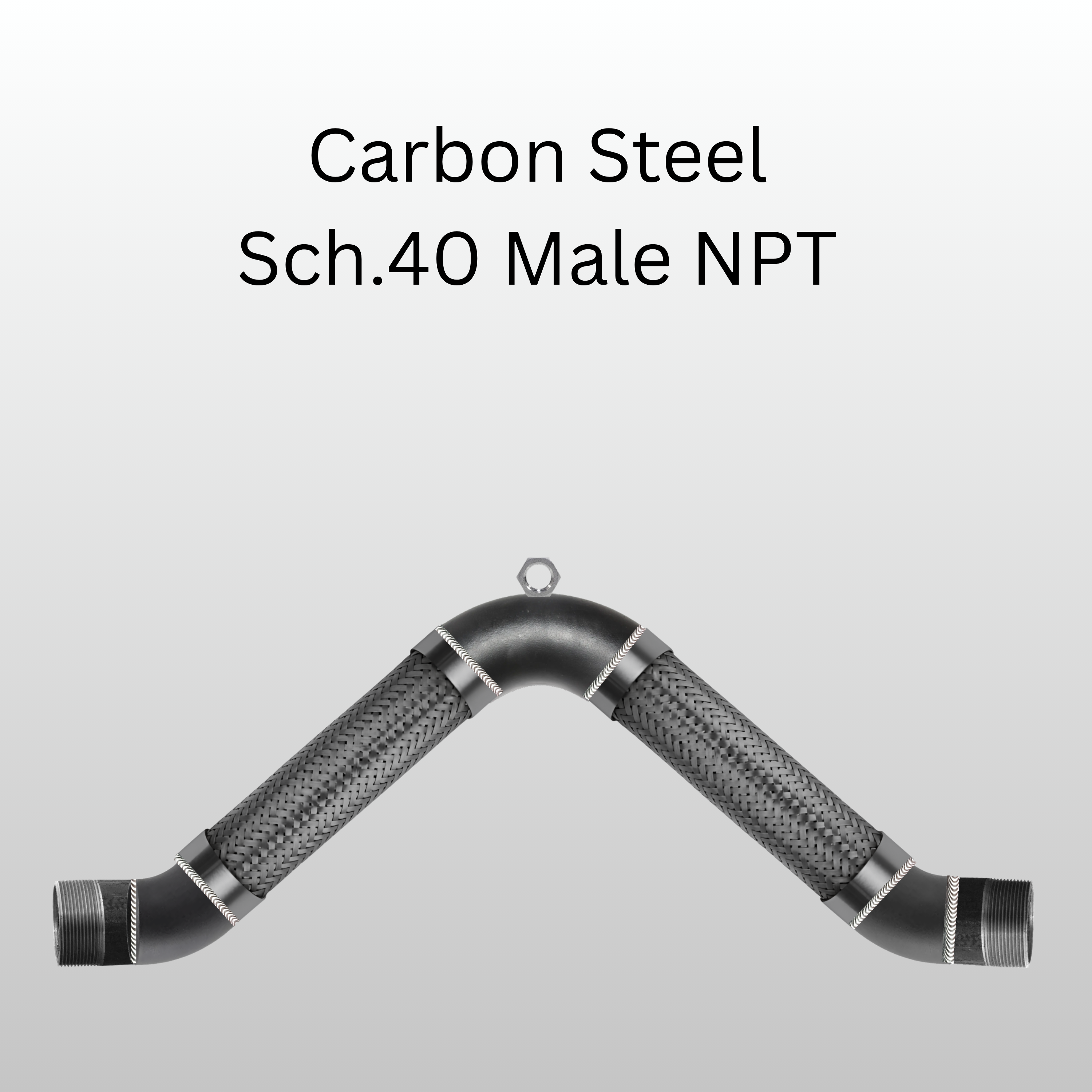 Carbon Steel Sch.40 Male Thread (NPT) V-Loops- 4" Movement