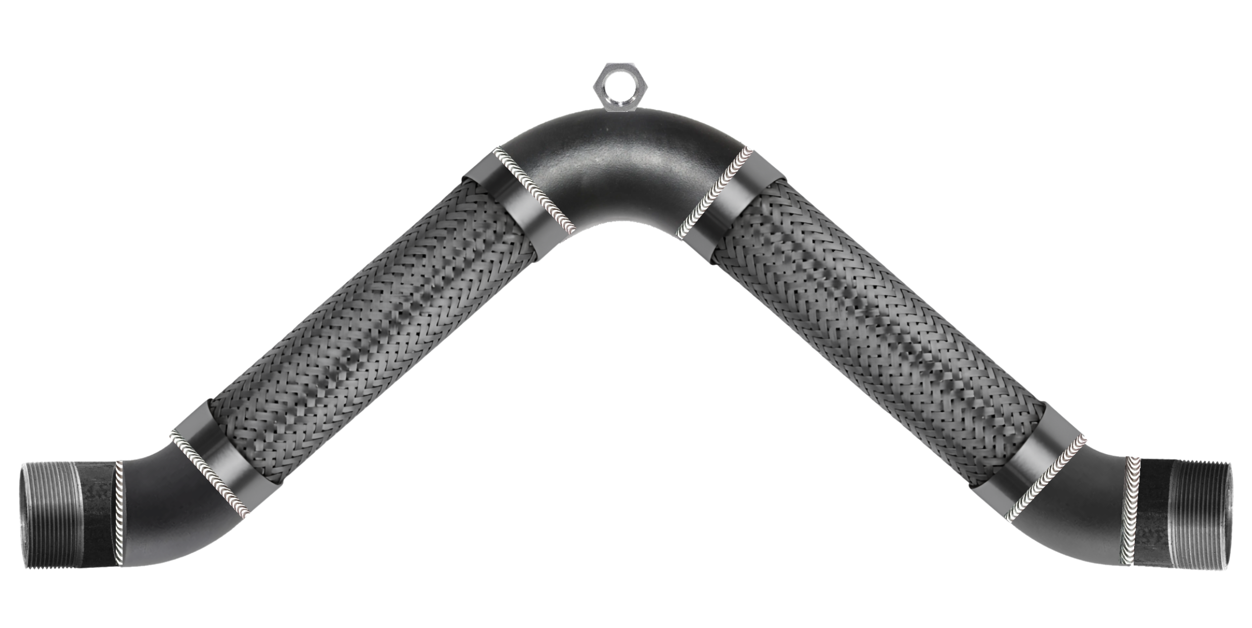 Carbon Steel Sch.40 Male Thread (NPT) V-Loops- 2" Movement