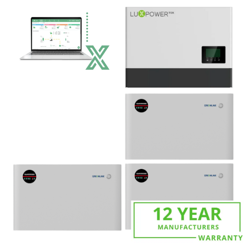 Lux Power Squirrel Pod 3.6kW + Hanchu 3 x 3.2kWh Total 9.6kWh Battery ...