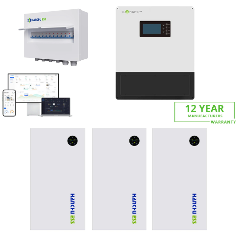 Lux Power 7kW Hybrid with Cobinner Box + Hanchu 9.4kWh Blade Battery 28 ...
