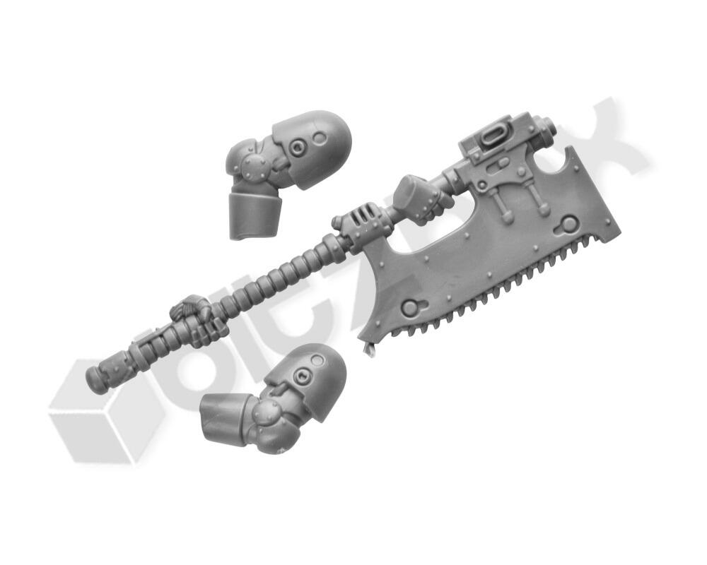 Horus Heresy MKII Assault Squad Heavy Chainaxe A (3)