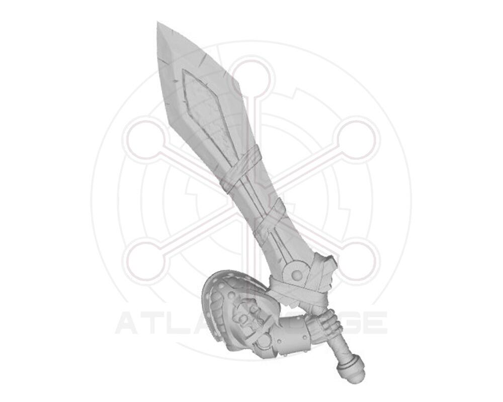 Atlan Forge Mortis Lord Right Arm Death Sword w Shoulder Pad