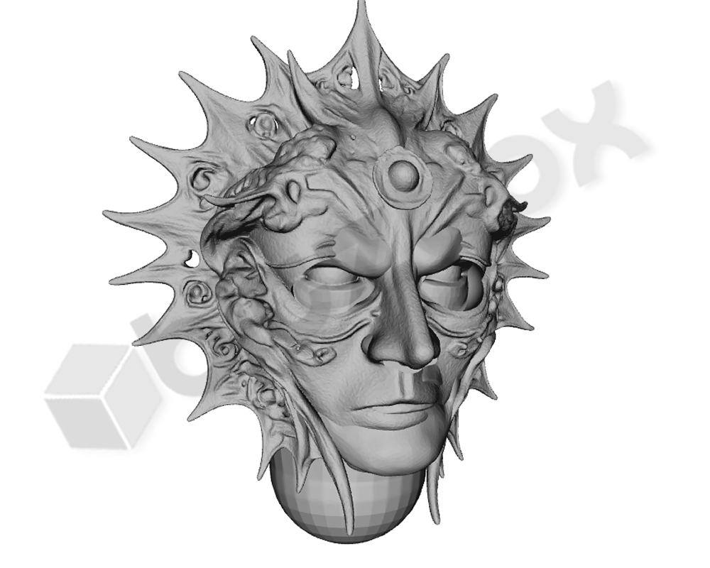 Male Warrior Head Masked Sun