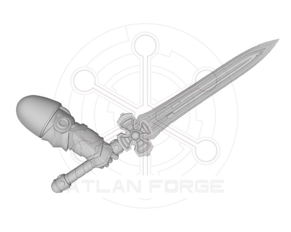 Knights Templar Aegis Captain Right Arm Power Sword