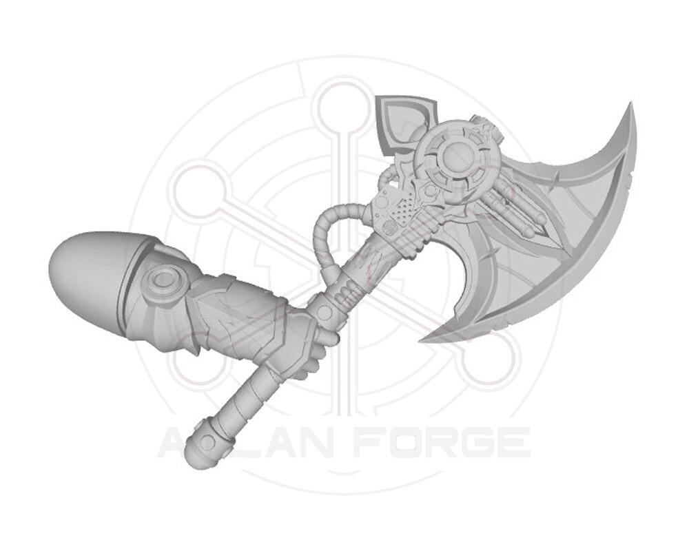 Knights Templar Aegis Captain Right Arm Power Axe